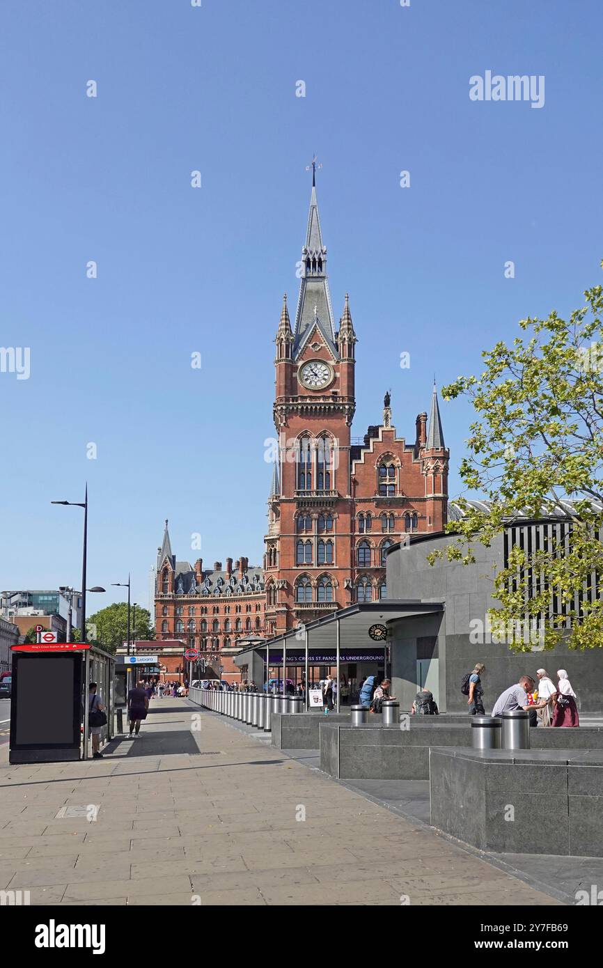 Urban landscape seen from outside Kings Cross train station towards St ...