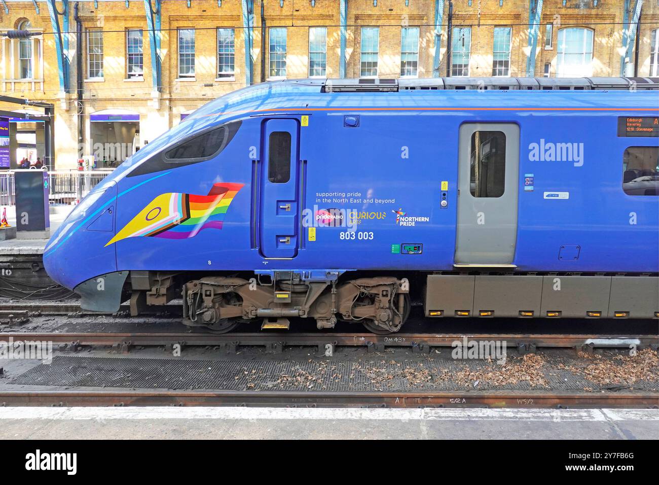 Train driver cab side view blue Lumo operator business new competitor ...