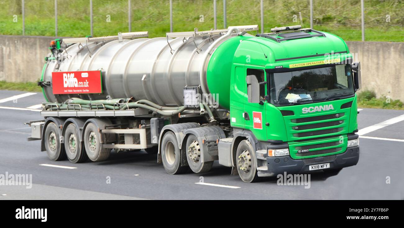 Biffa waste management a liquid waste articulated semi trailer tanker ...