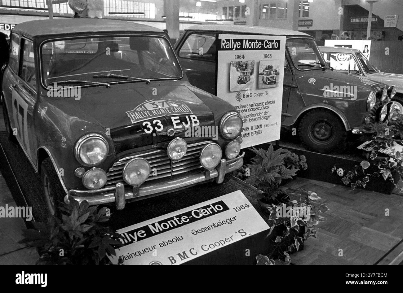 BMC's Mini Cooper S winner of the 1965 Monte Carlo Rally, on show at ...