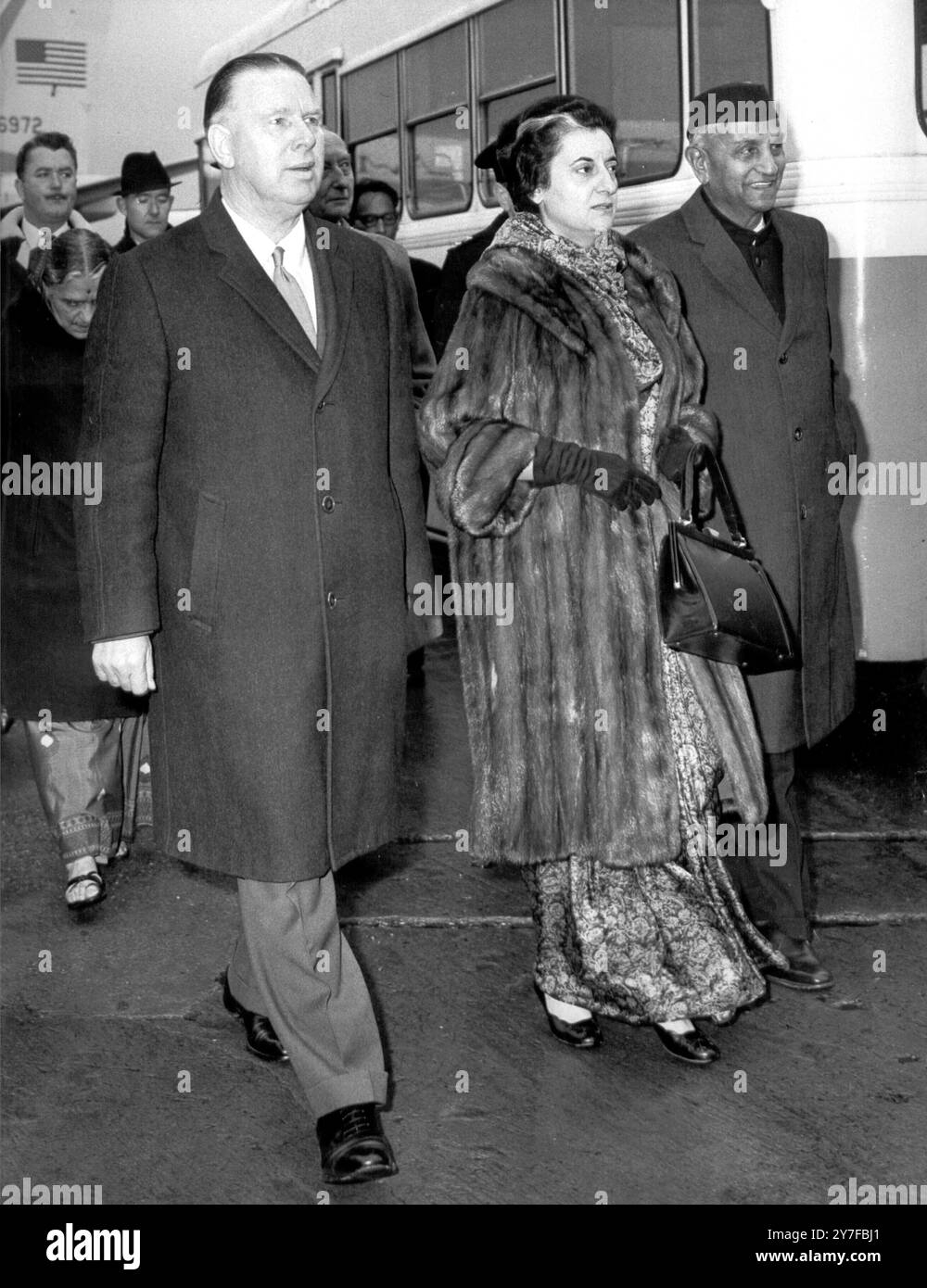 Mrs. Indira Gandhi, Prime Minister of India with Mr. Arthur Bottomley ...