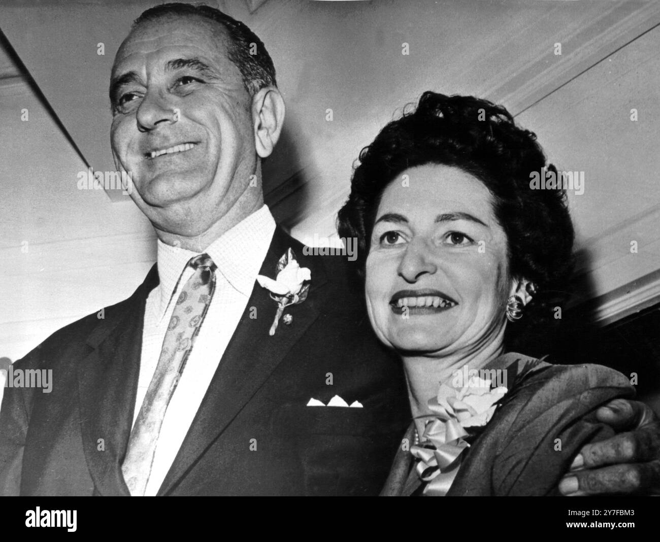 Lyndon Johnson and his wife Claudia (lady bird) November 23rd 1963 ...