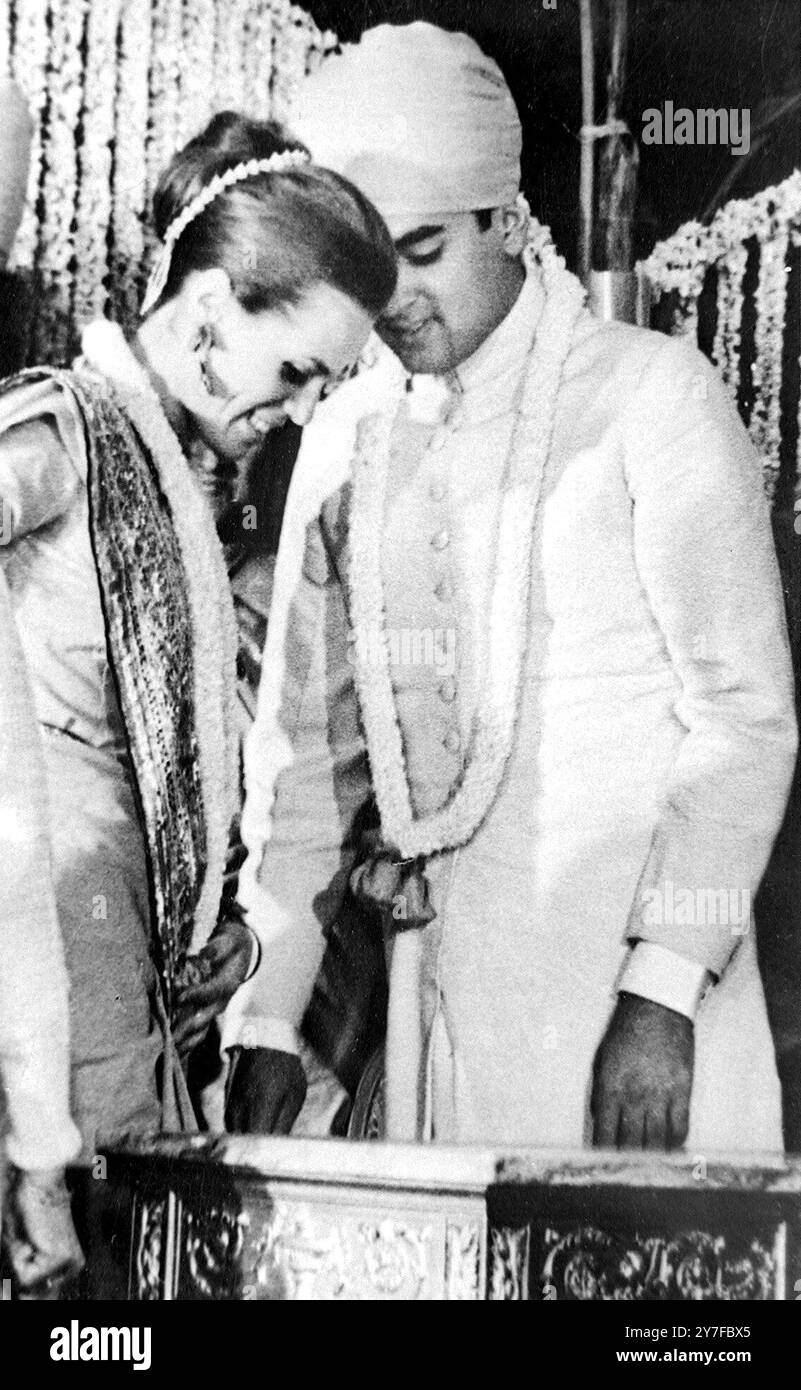 Dressed as the Maharaja of Yore is Mrs. Indira Gandhi's son, Rajiv and ...