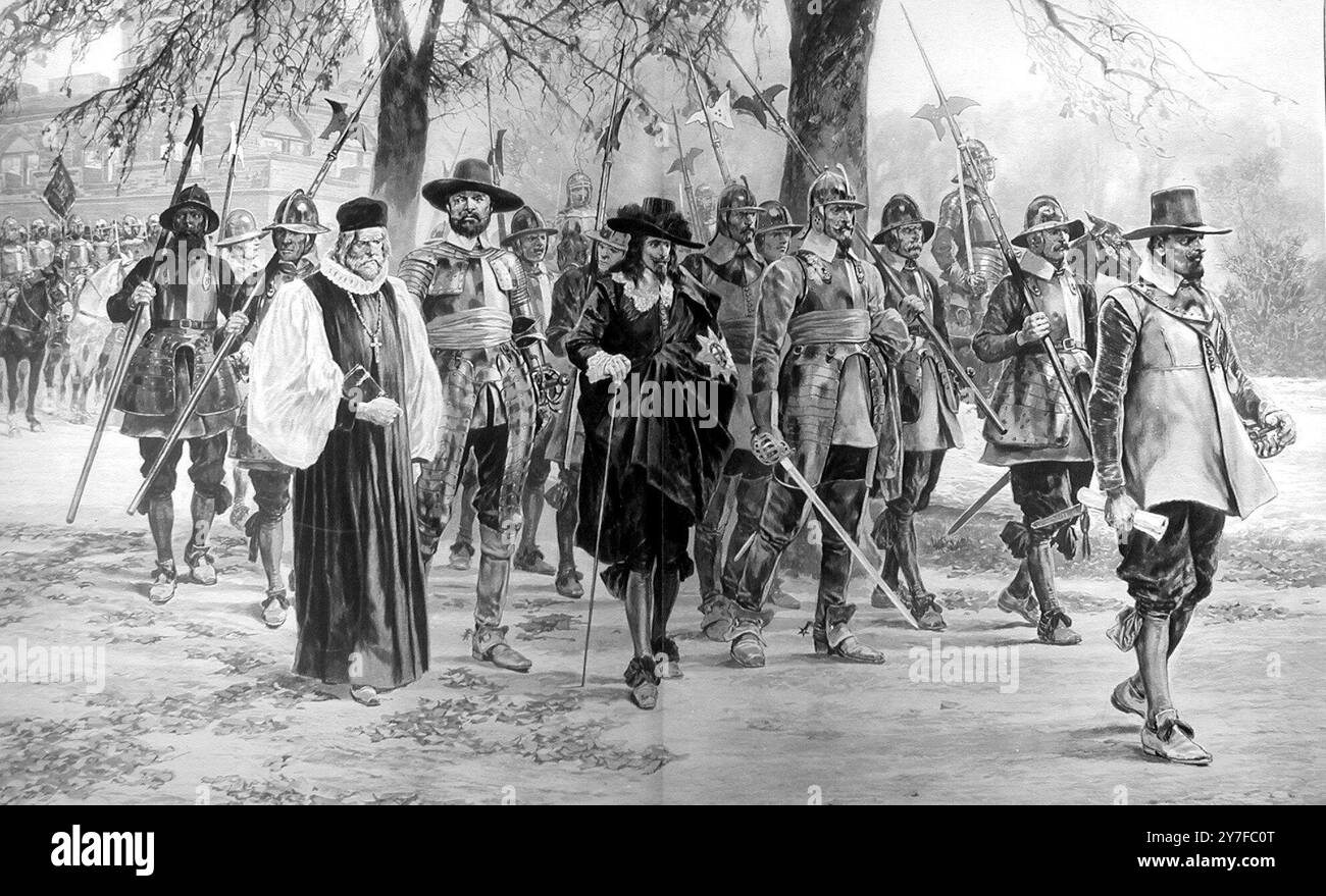 King Charles I walking from St. James's Palace to his execution at ...