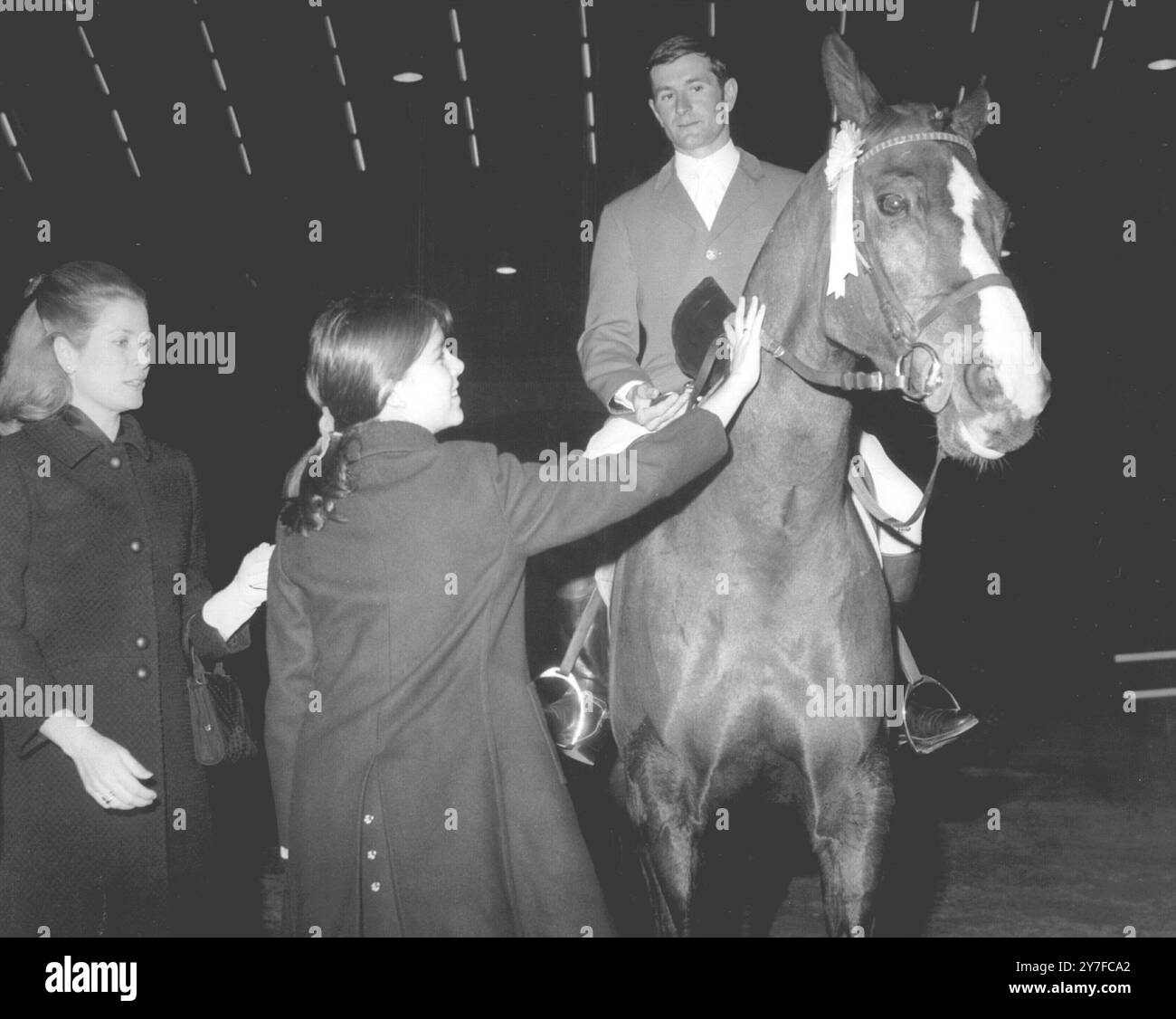 Princess Grace of Monaco (left) and her daughter Caroline (centre ...