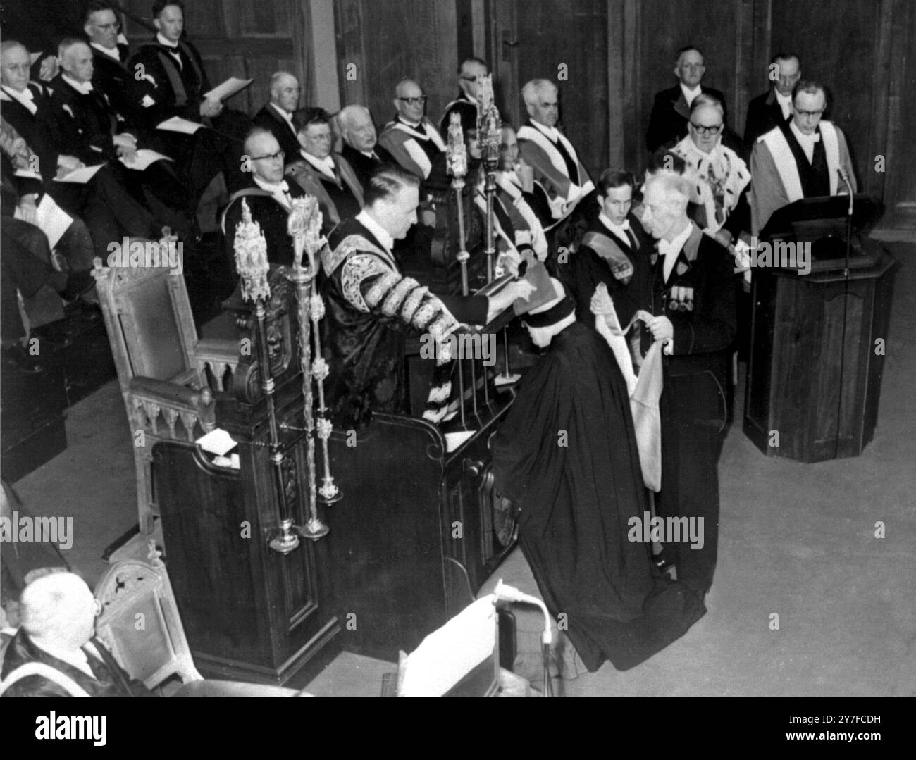 Sir Charles Snow, the new rector of St Andrew's Univerisity is pictured ...