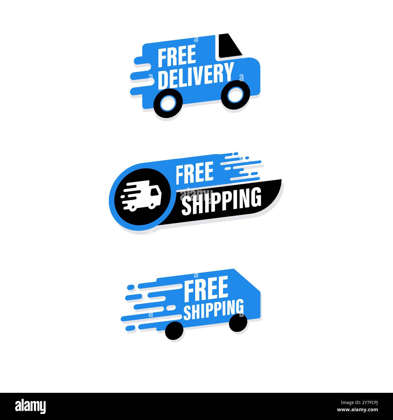 Free Shipping delivery service badge. Free delivery order icon vector ...