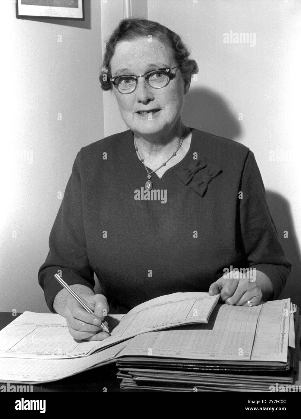 Retired school-teacher Miss Anne McDonald Stock Photo - Alamy