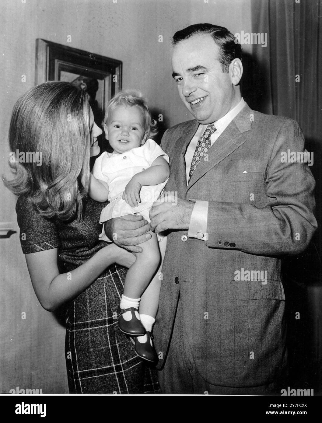 Newspaper magnate Rupert Murdoch and his wife Anna with their daughter ...