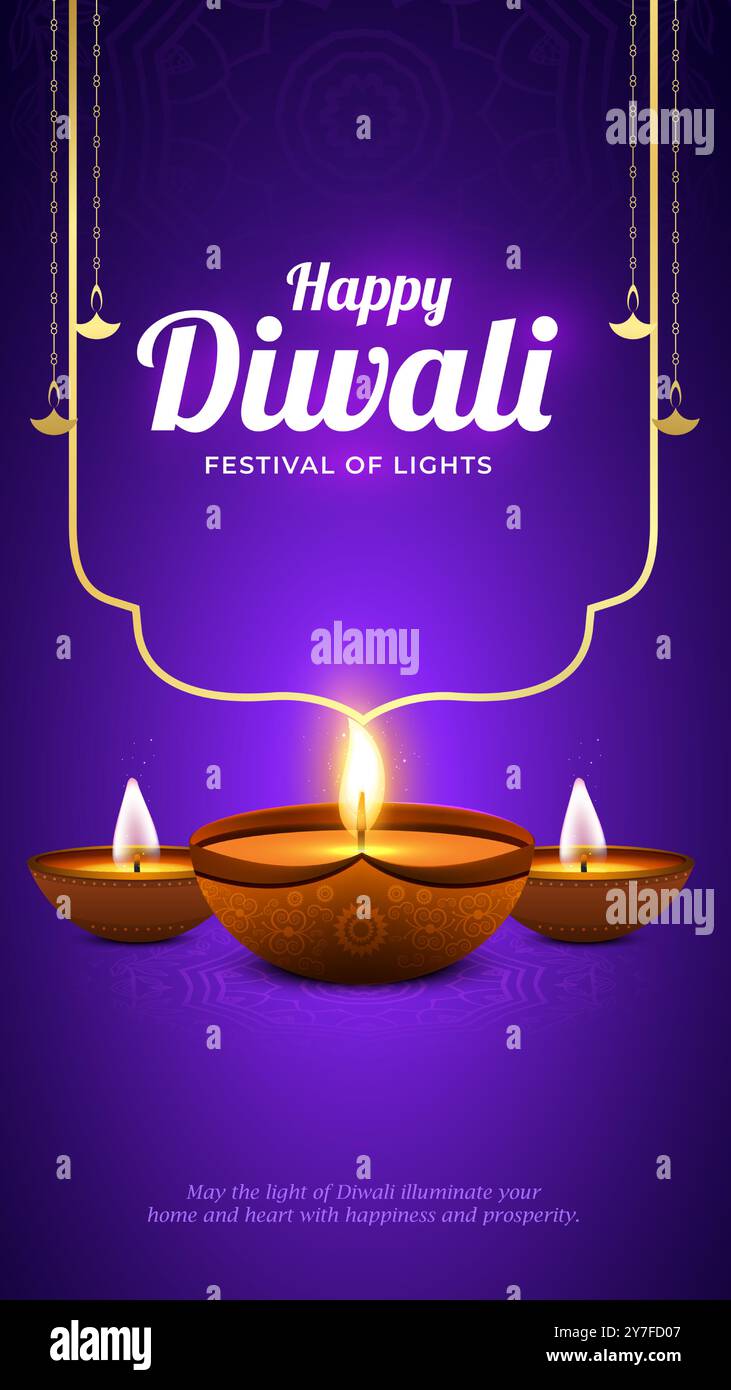Happy Diwali Social Media Post Template. Happy Diwali Celebration ...