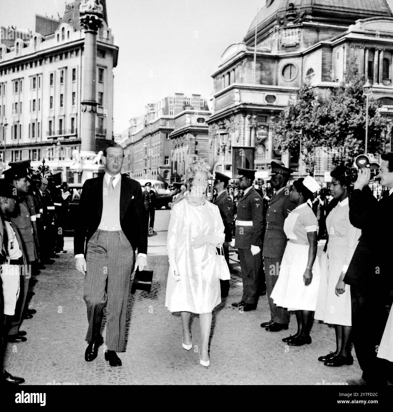 The Duke and Duchess of Kent arriving at Westminster Abbey, London, to ...