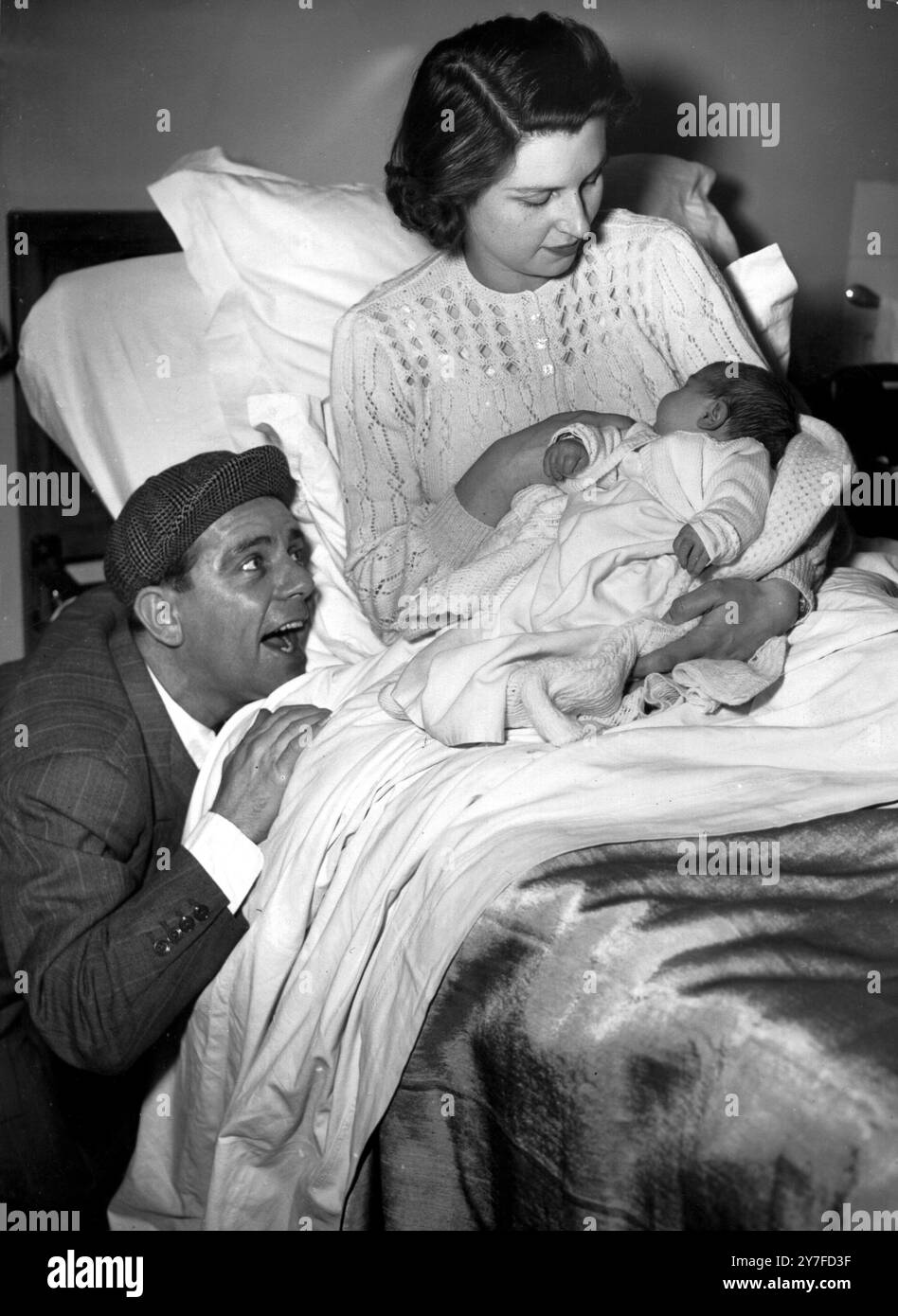 Norman Wisdom, his wife Freda and their infant daughter Jacqueline at ...