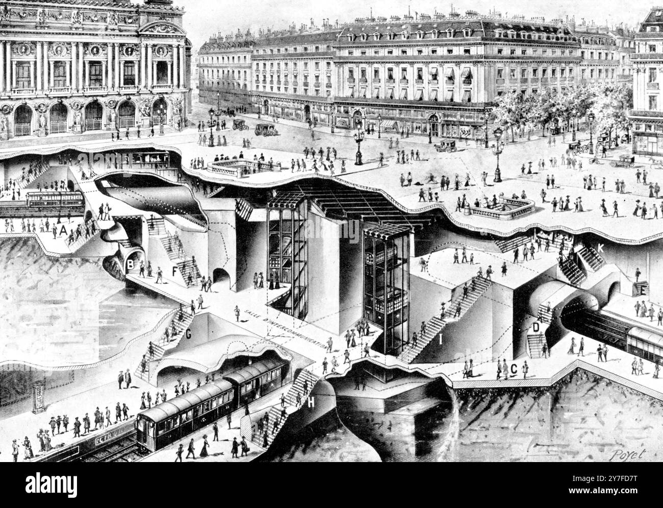 'Paris The Honeycomb: The Metropolitan Railway Works Under The Place De ...