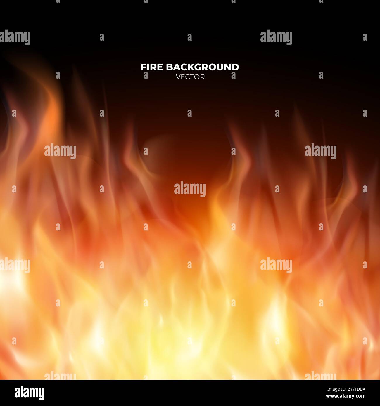 Vector Fire background and flames effect. Sparks are realistic. Fire ...