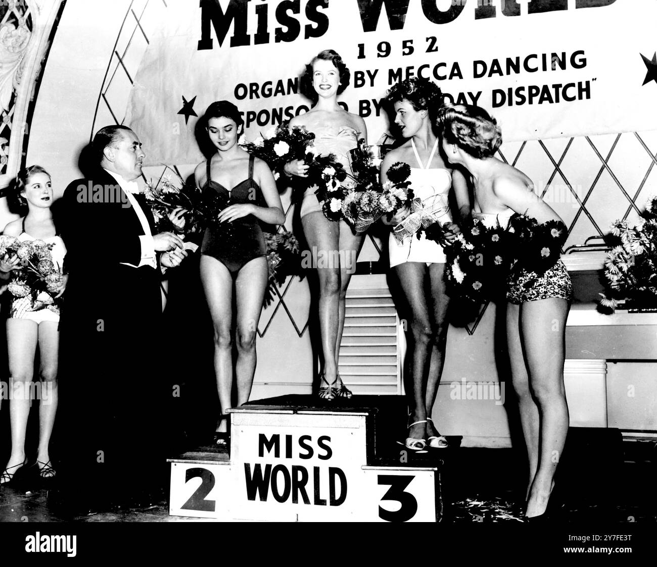 The four winners of the " Miss World" contest held at the Lyceum ...