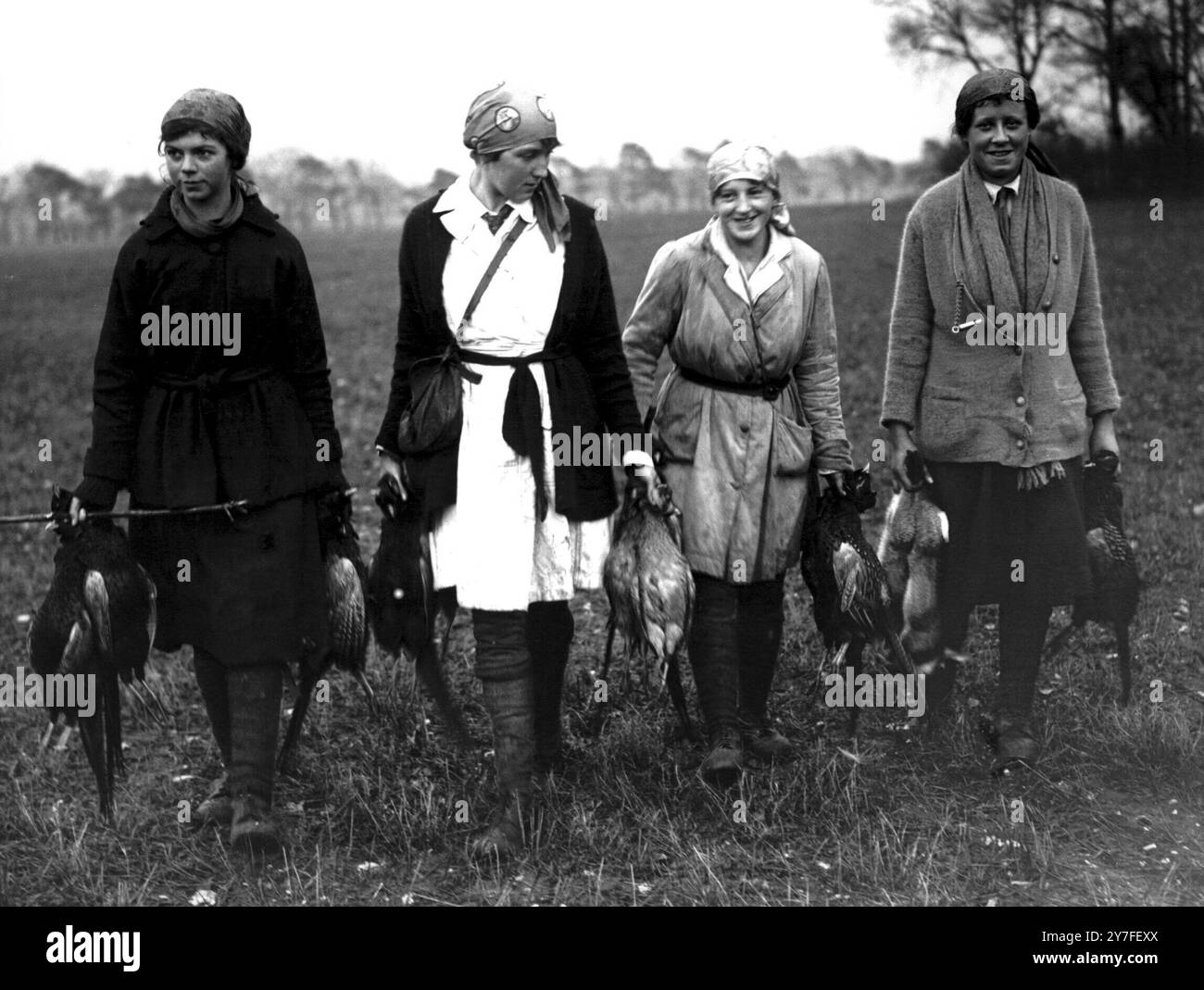Girl beaters on a large estate in Norfolk carrying the game shot from a ...