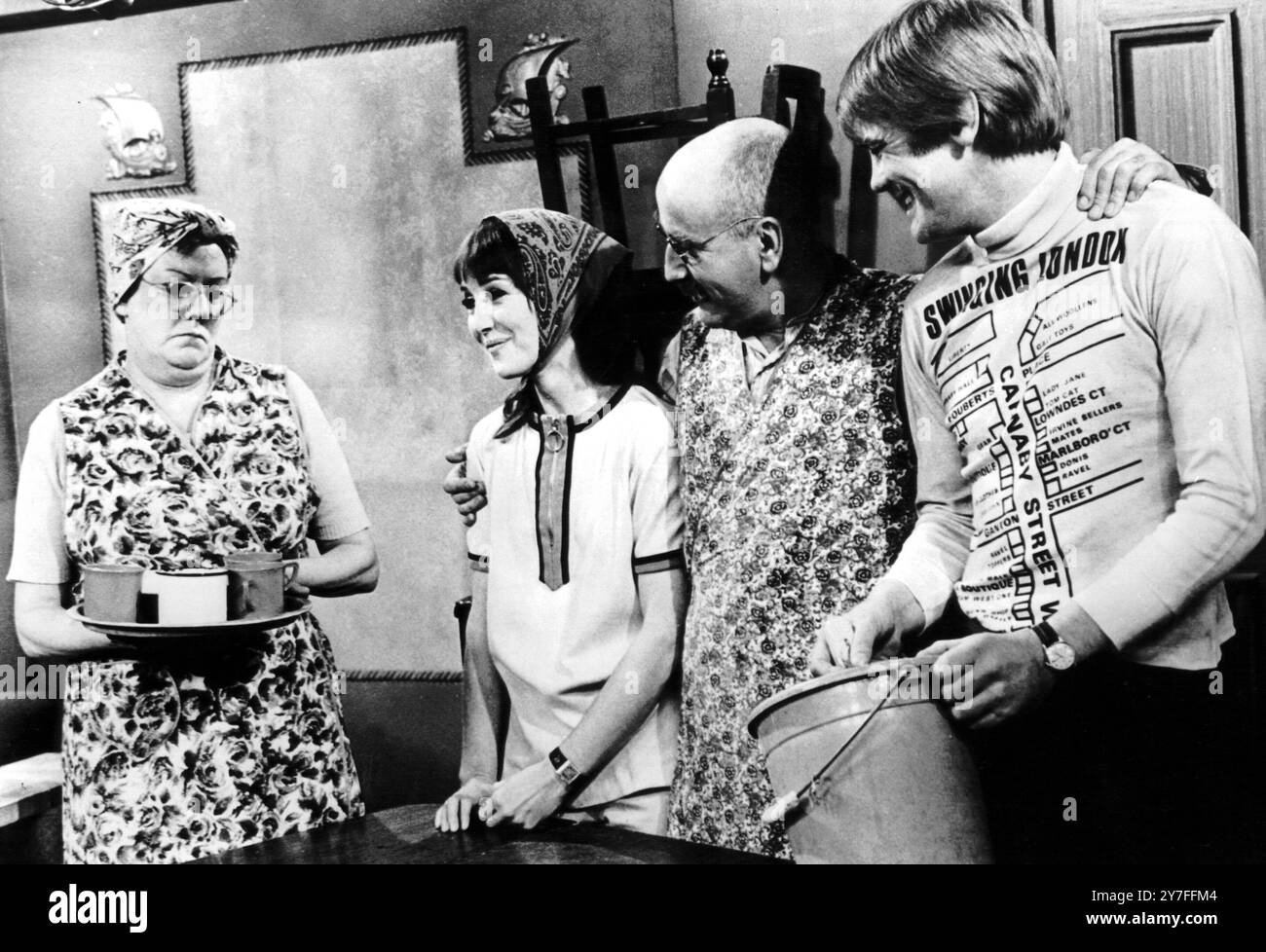 Stars of the popular television series " Till Death Us Do Part". L to R ...