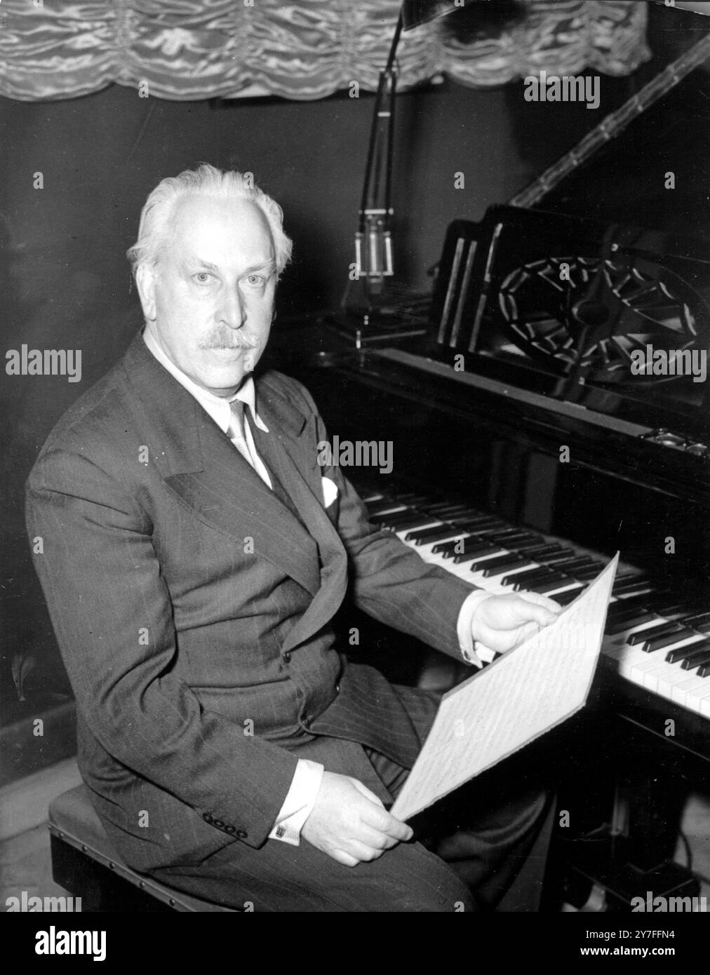 Sir Arthur Bliss, Master of the Queen's Music, pictured in London when ...