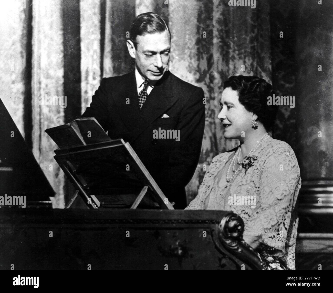 Her Majesty, Queen Elizabeth, The Queen Mother with her husband King ...