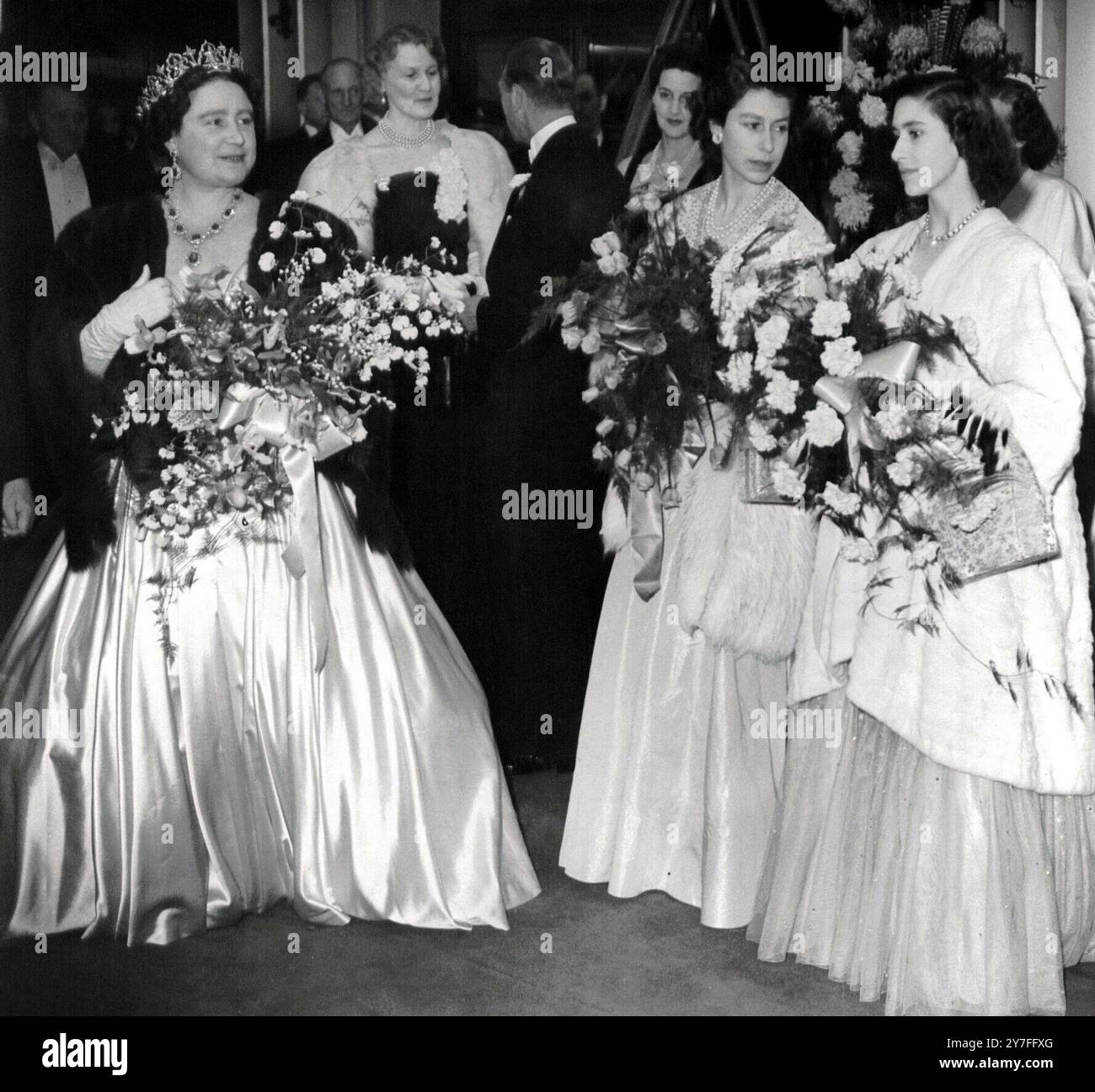 Her Majesty, Queen Elizabeth, The Queen Mother with her daughters ...