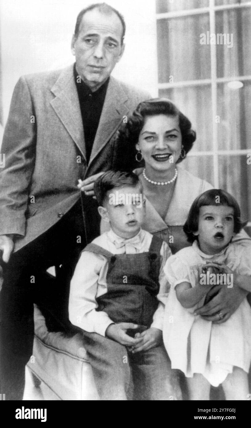 Humphrey Bogart the family man with his wife Lauren Bacall and their ...