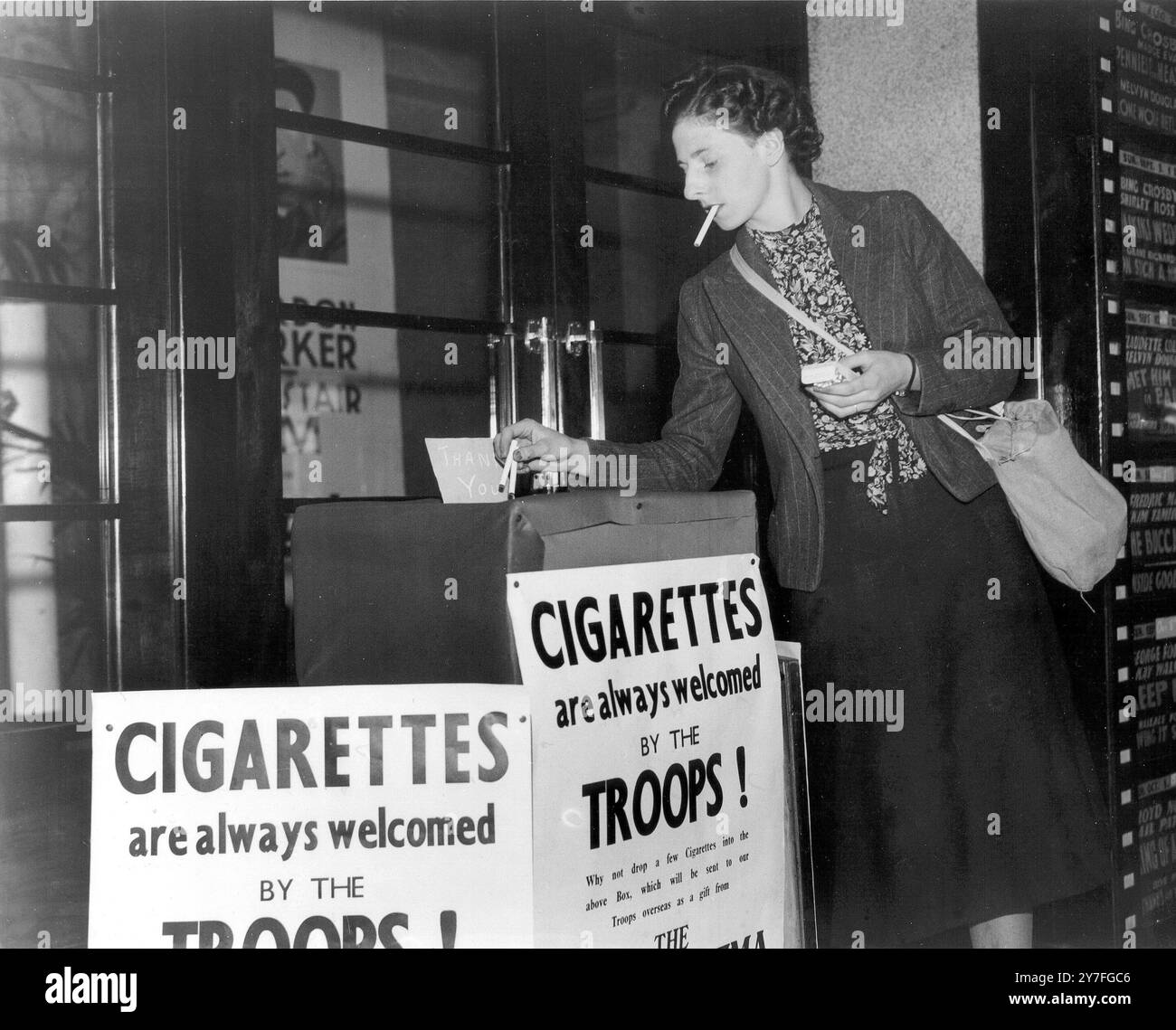 Cigarette collection for the troops WW2 Stock Photo - Alamy
