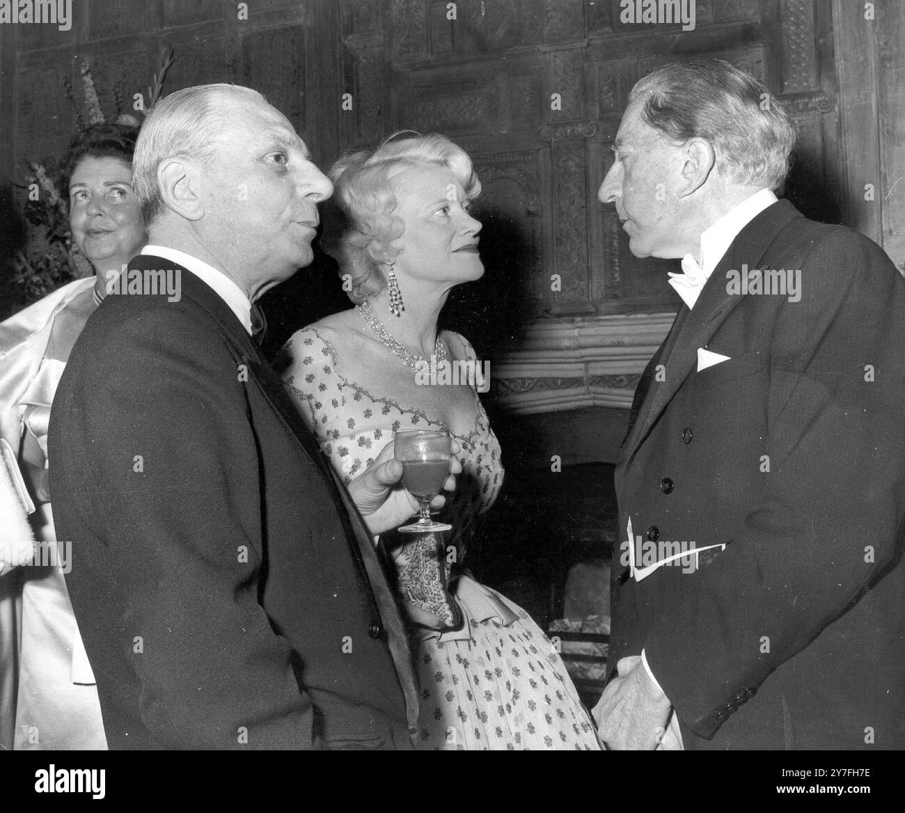 Seen in conversation at his lavish £10,000 party at Sutton Place ...