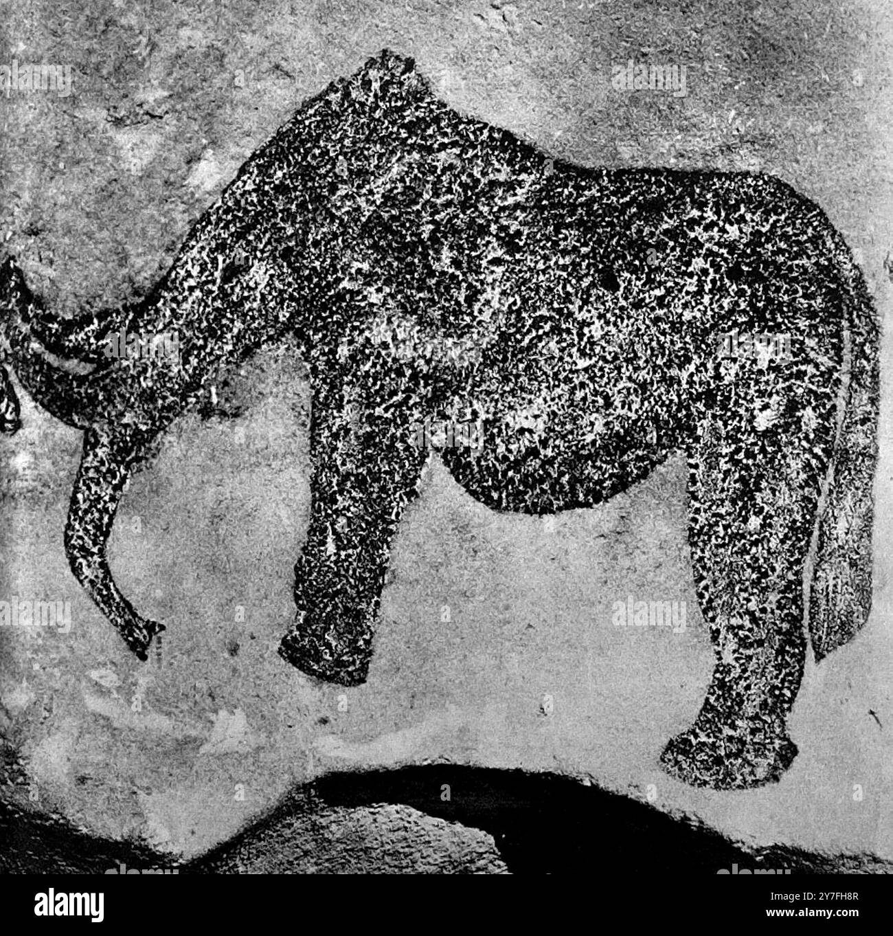 A Stone-age petroglyph of the South African mammoth Archidiskodon Stock ...