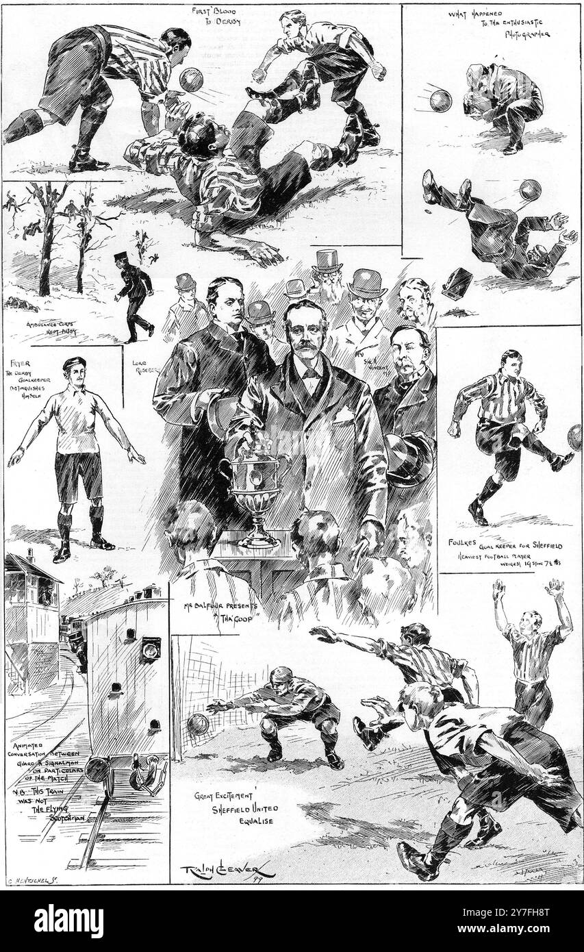 In the fa cup final at crystal palace Black and White Stock Photos ...