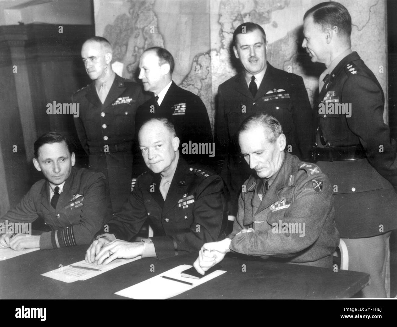 Supreme Command 1944 (front) L-R Air Chief Marshall Tedder, General ...