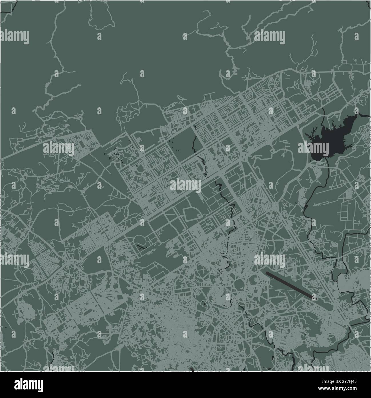 Map of Islamabad in Pakistan in a smooth dark style. Contains layered ...