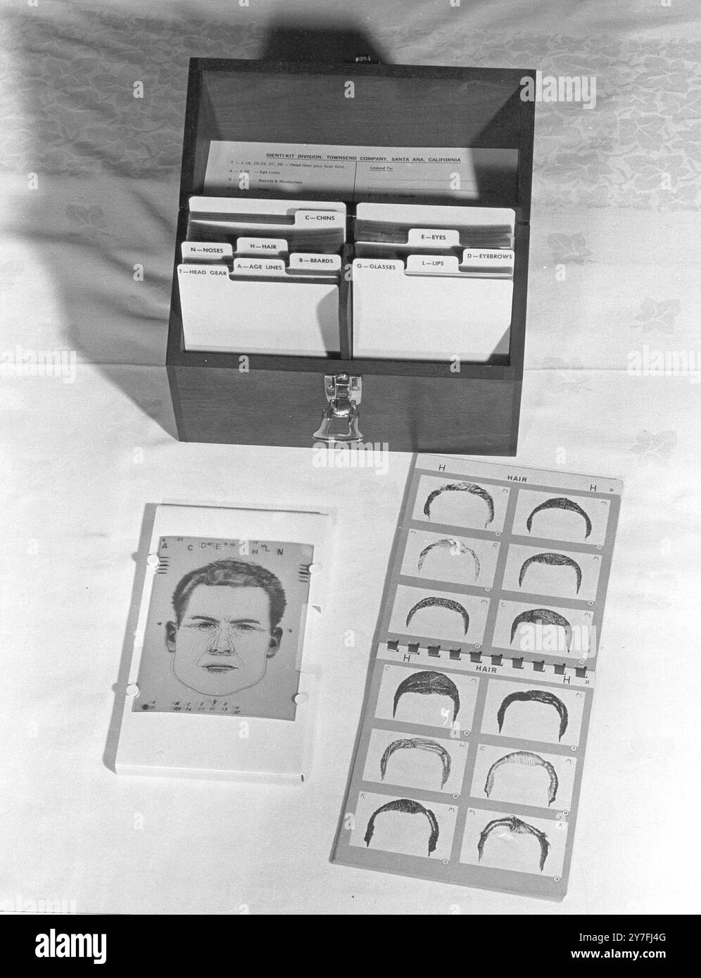 The Identi-kit showing field carrying case containing 535 slides ...