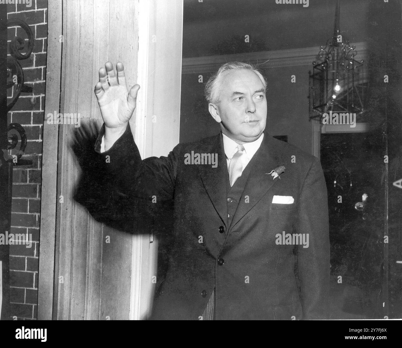 MR HAROLD WILSON AT NUMBER 10 DOWNING STREET, LONDON OCTOBER 16 1964 ...