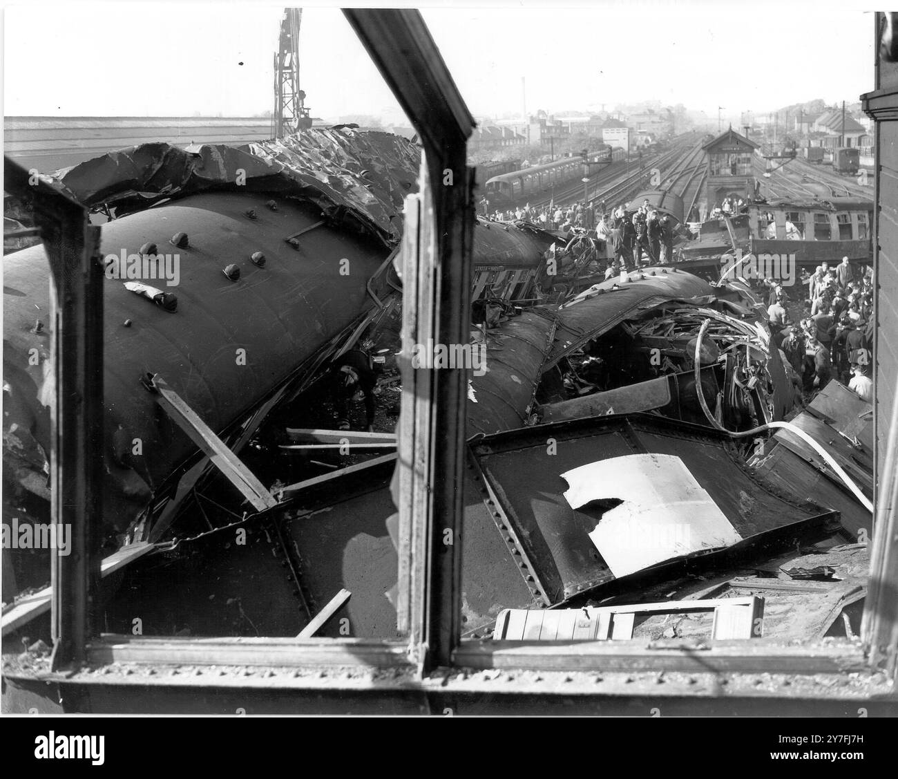 Harrow train smash devastation mangled coaches piled atop each other ...