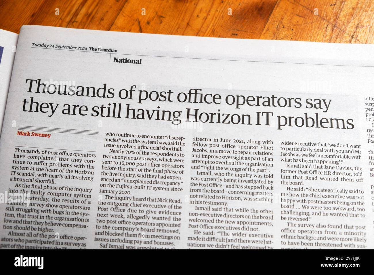 'Thousands of post office operators say they are still having Horizon ...