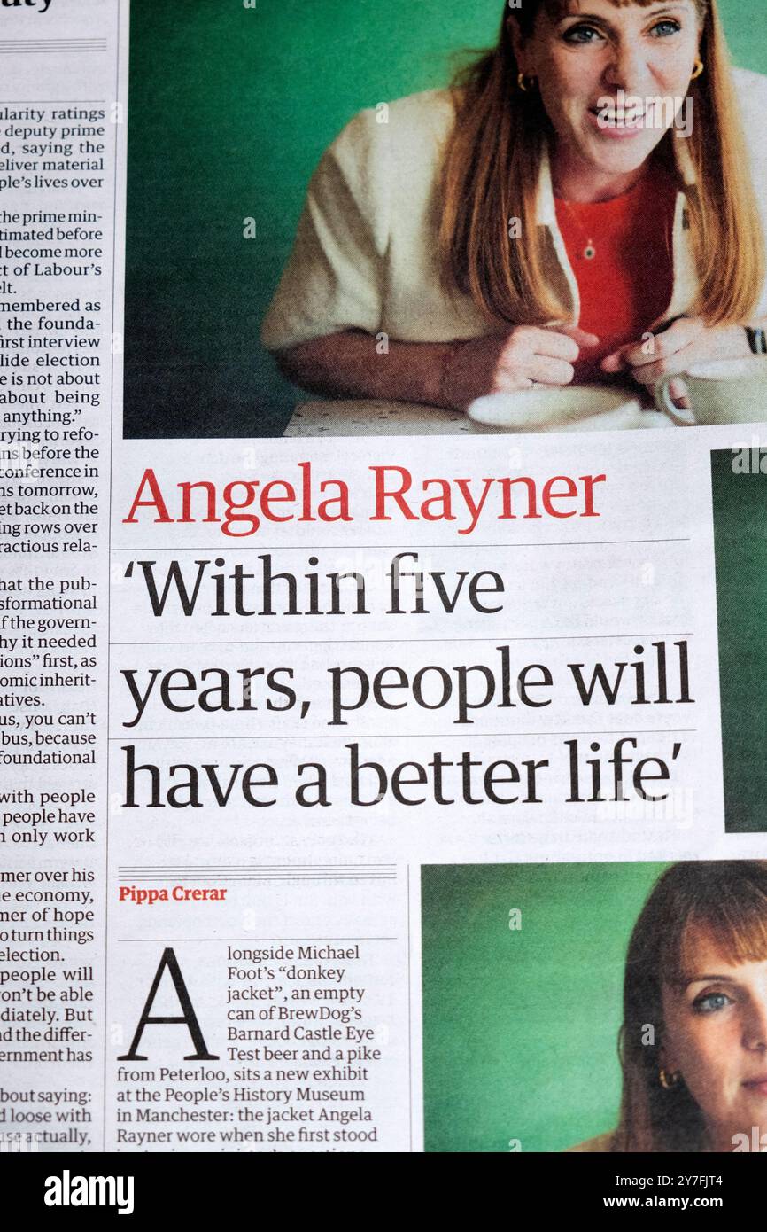 Angela Rayner 'Within five years, people will have a better life ...