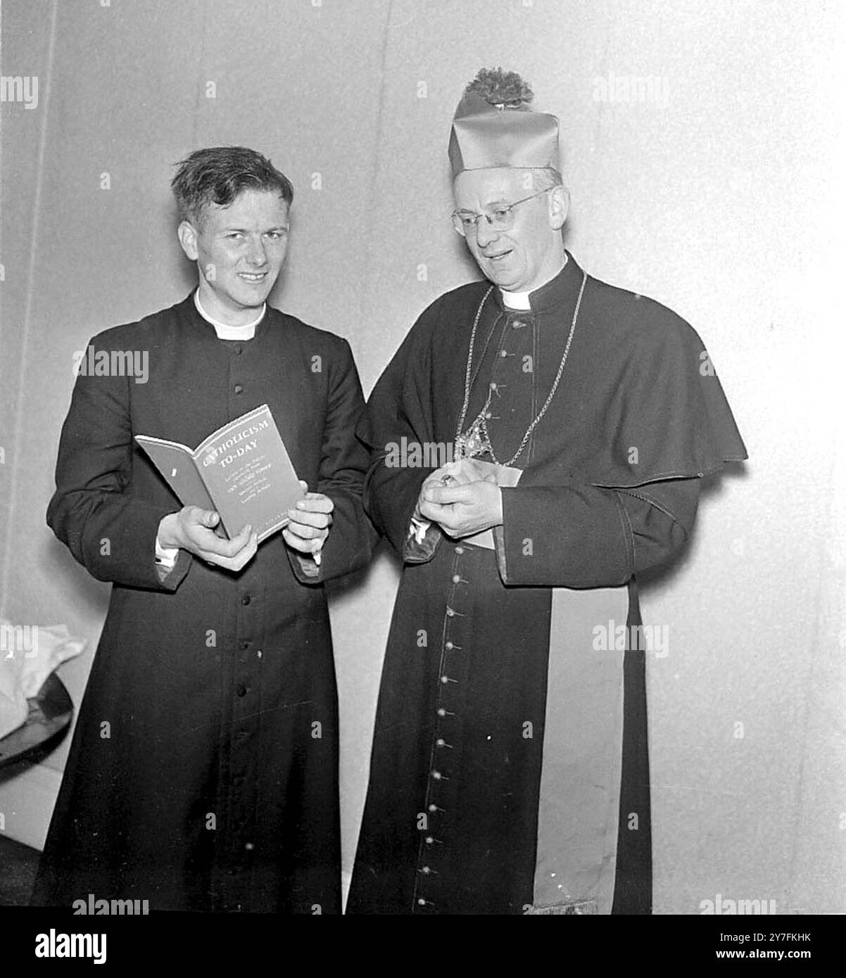 The Roman Catholic Bishop of Leeds, Bishop John Carmel Heenan(R) talks ...