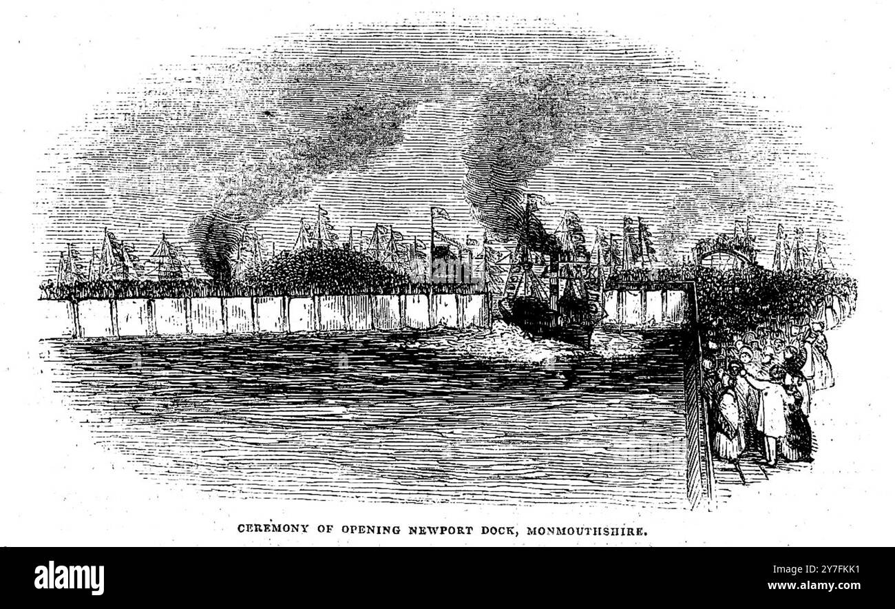 Opening of Newport Docks 1842 Stock Photo - Alamy