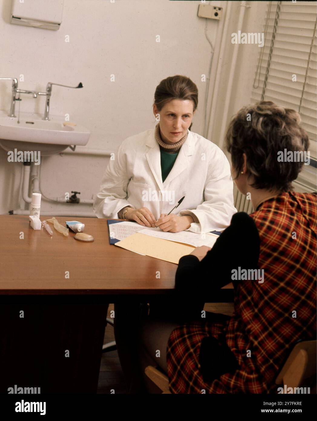 Getting a doctor's advice on the best method of contraception Stock ...