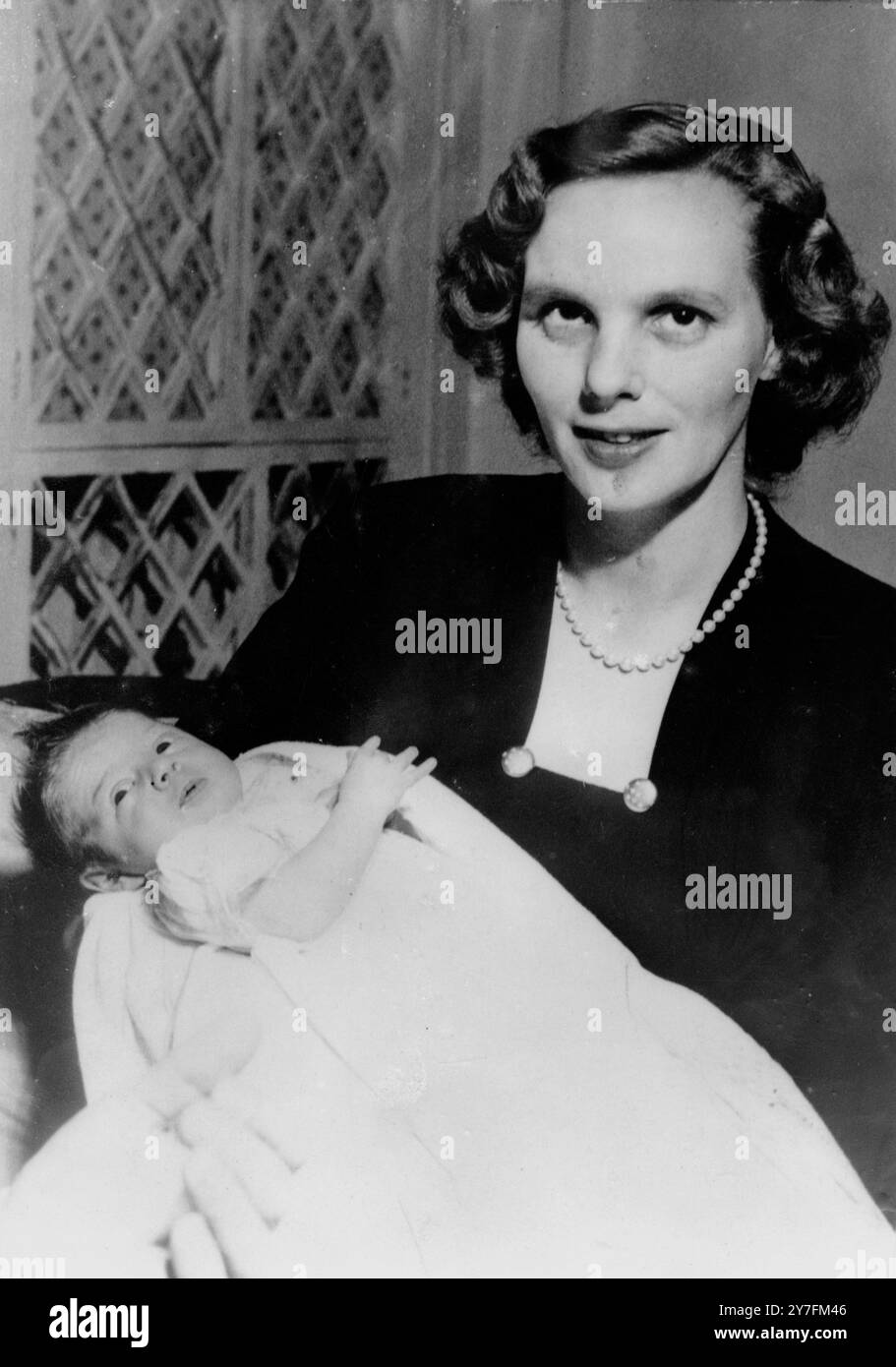 King Michael's second daughter and first picture. In her mother's arms ...