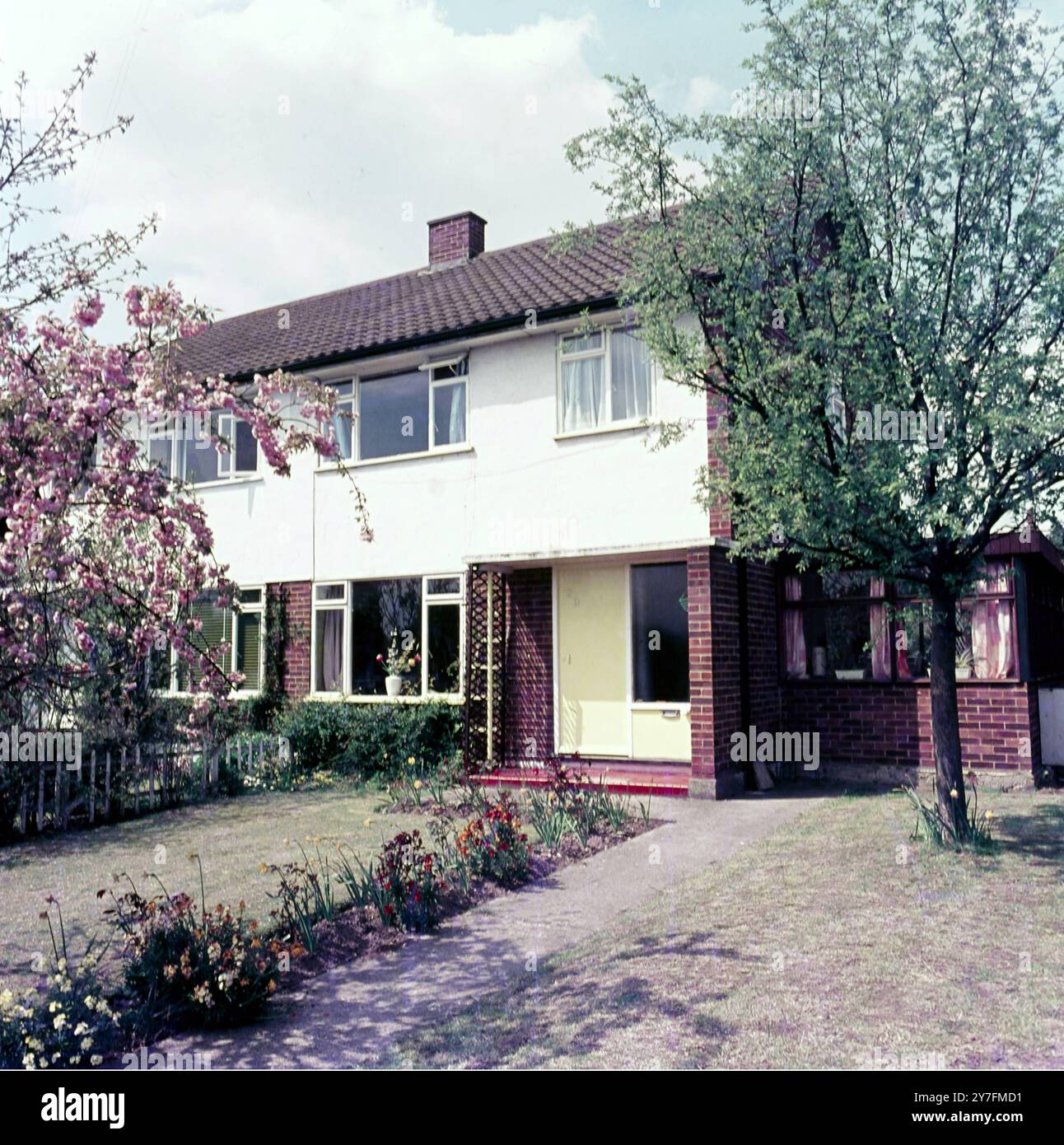 Housing estate development - 1960s Stock Photo - Alamy