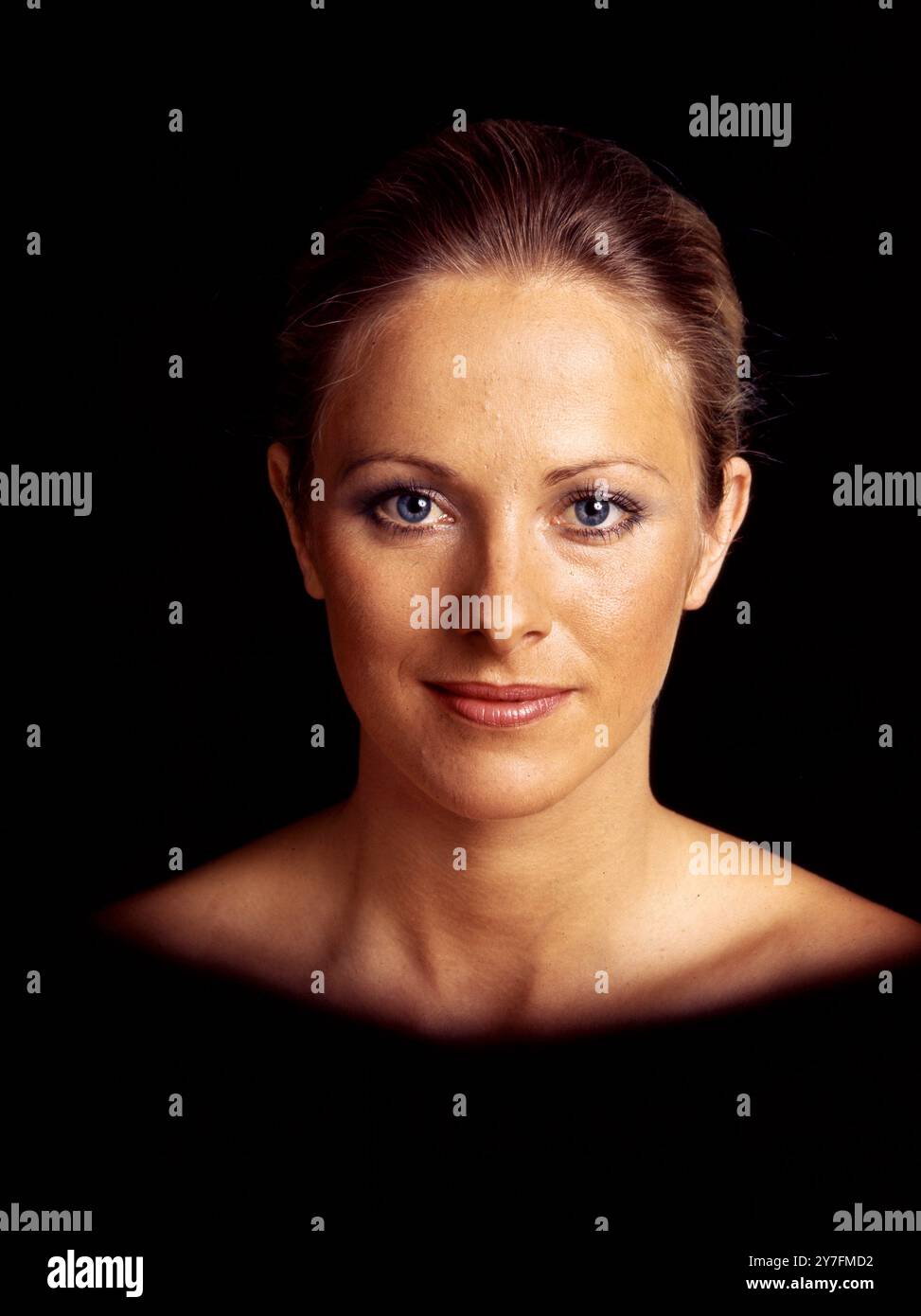 A close up of a young woman's face 1960's Stock Photo - Alamy