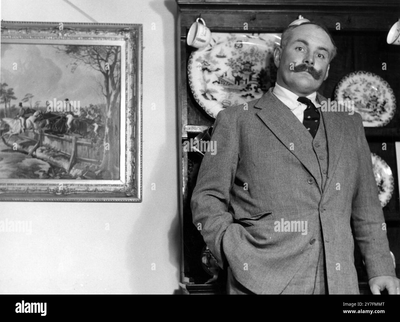 Jimmy Edwards, actor and comedian, at home Stock Photo - Alamy