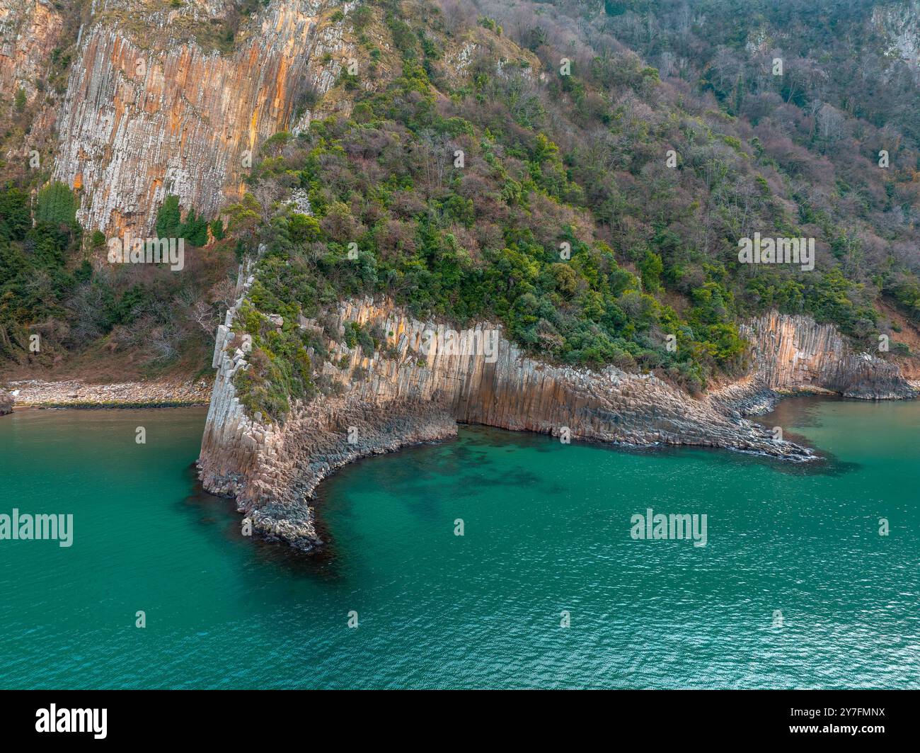 Lava columns formed 80 million years ago as a result of the cooling and ...