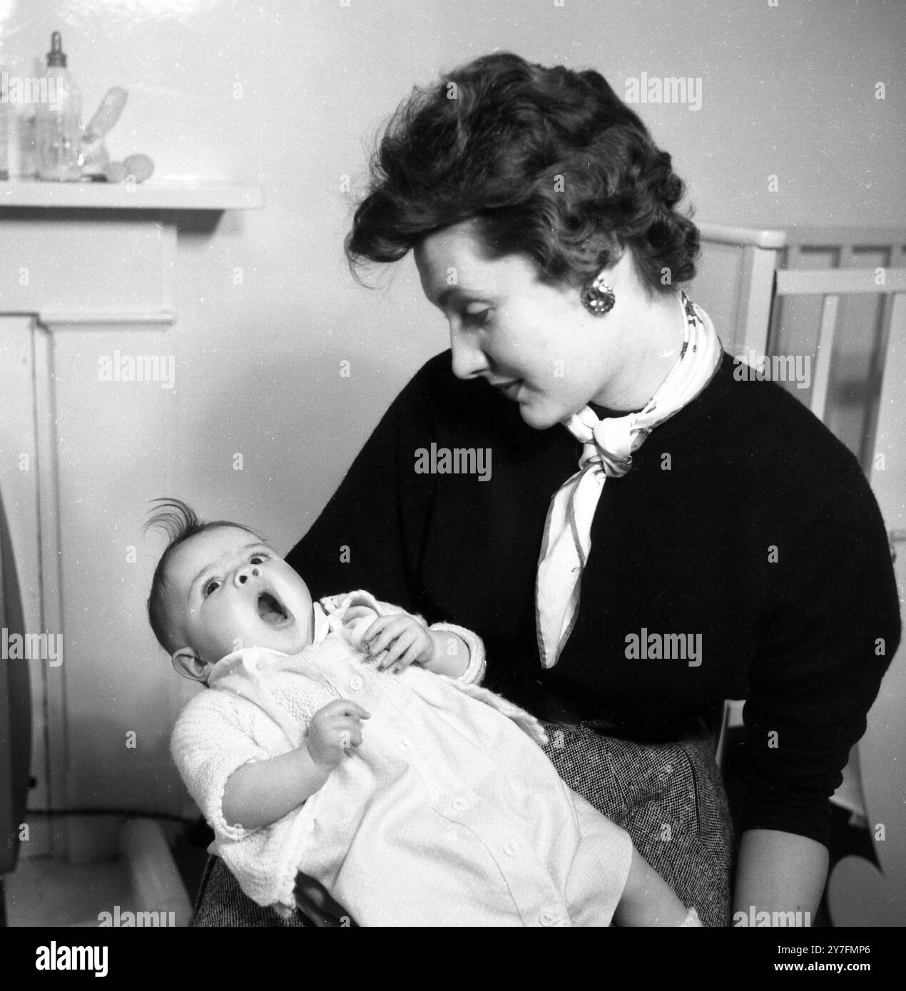 Barbara Murray and baby daughter Stock Photo - Alamy