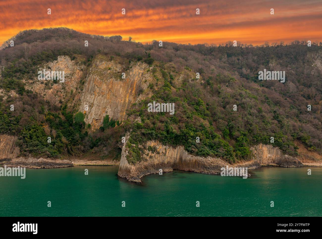 Lava columns formed 80 million years ago as a result of the cooling and ...