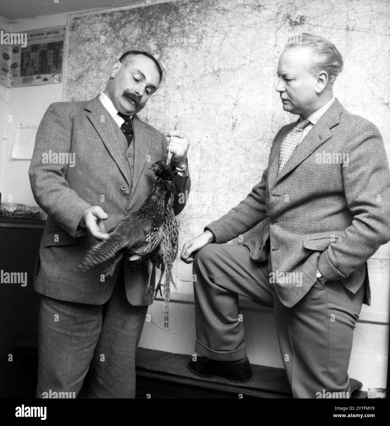Jimmy Edwards, actor and comedian with Godfrey Winn, the writer and ...