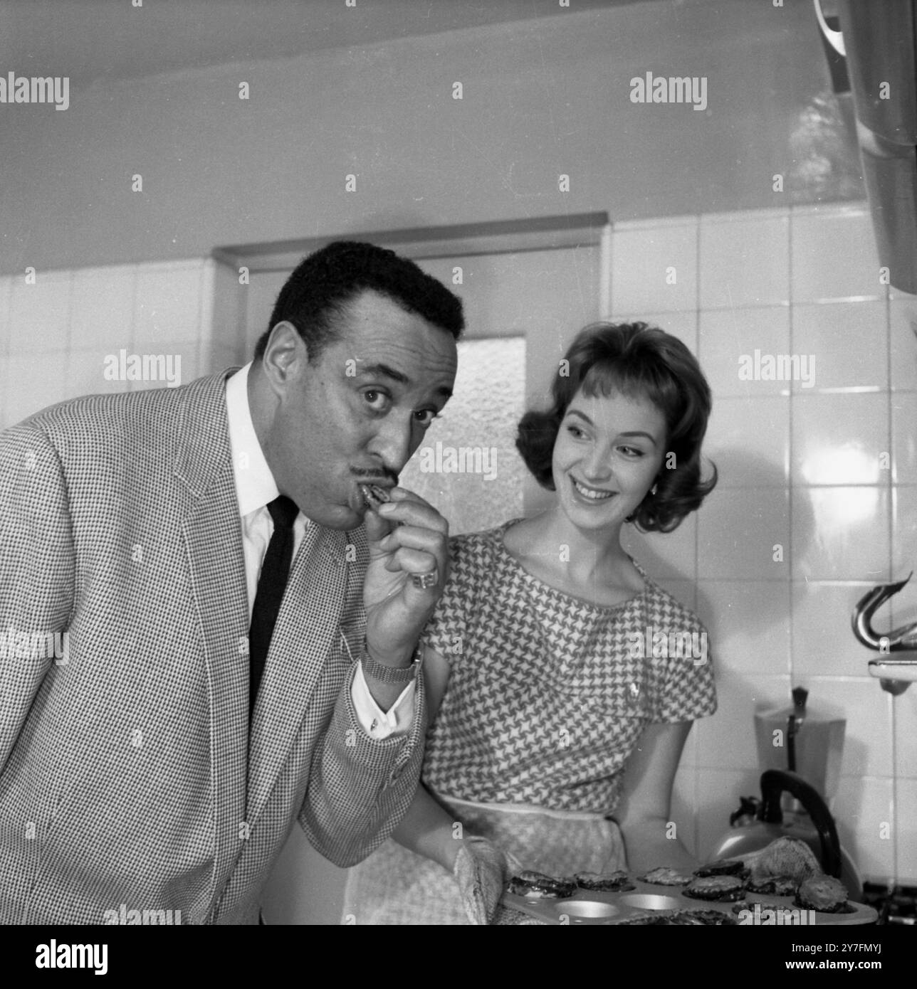 Ray Ellington, 1915-1985, at home in London with wife Anita West who ...