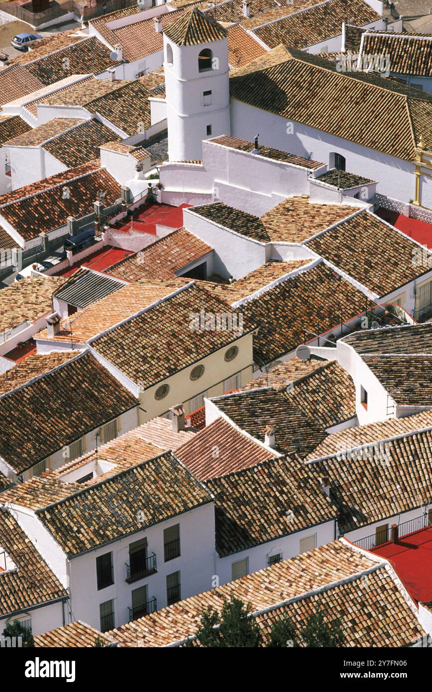 Aerial view of a small town, Spain Stock Photo - Alamy