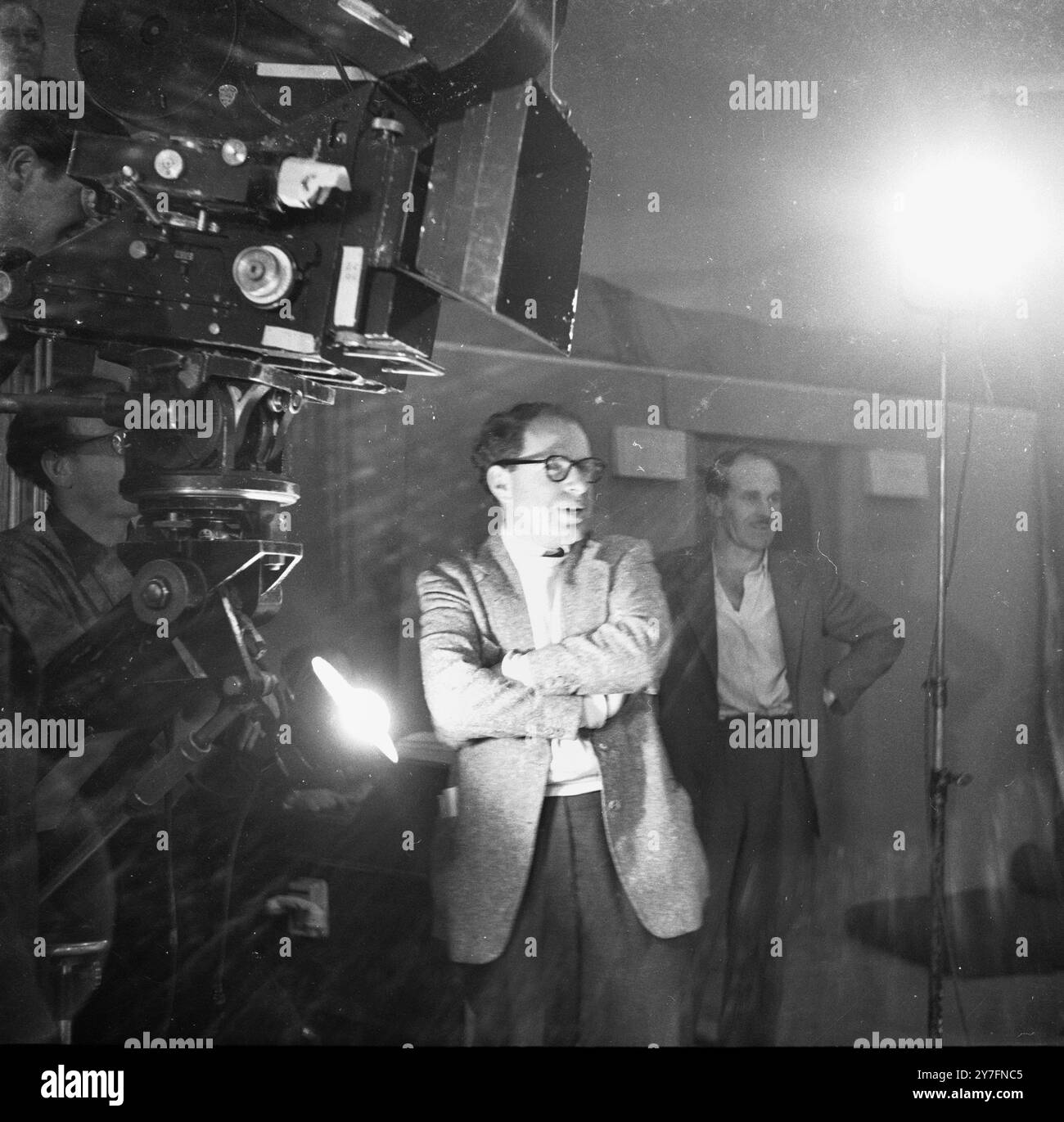 Theatre and film director Peter Brook at Elstree Studios in 1955 during ...